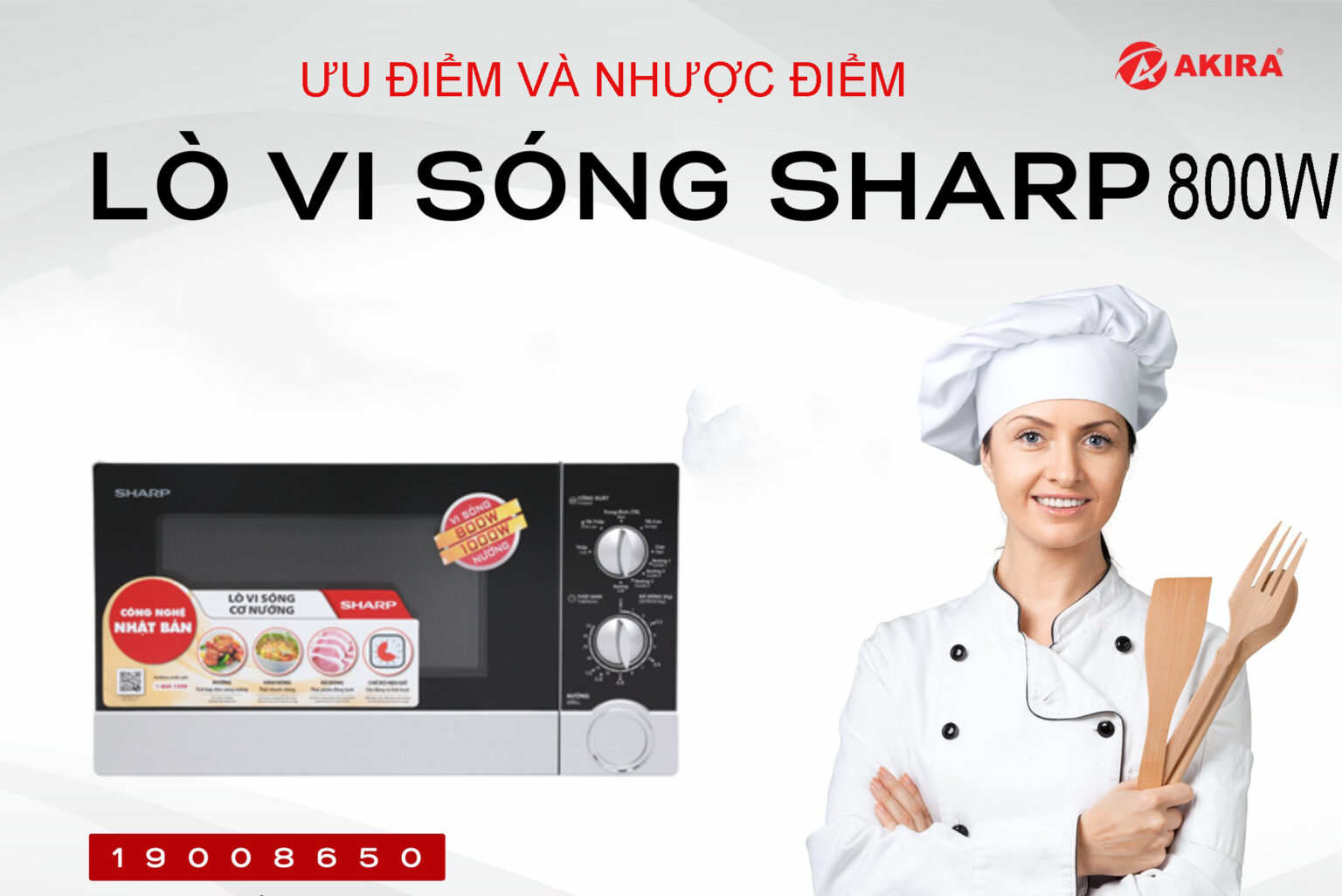Ưu điểm và nhược điểm của lò vi sóng Sharp 800W - Điện Máy Akira