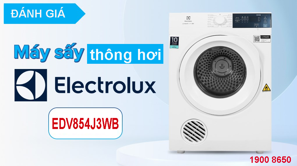 Đánh giá máy sấy thông hơi Electrolux EDV854J3WB - Điện Máy Akira