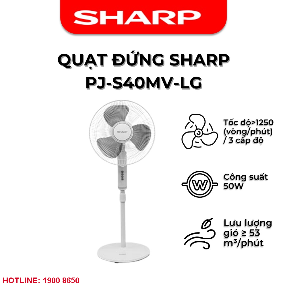 Ưu điểm nổi bật của quạt cây Sharp PJ-S40MV-LG - Điện Máy Akira