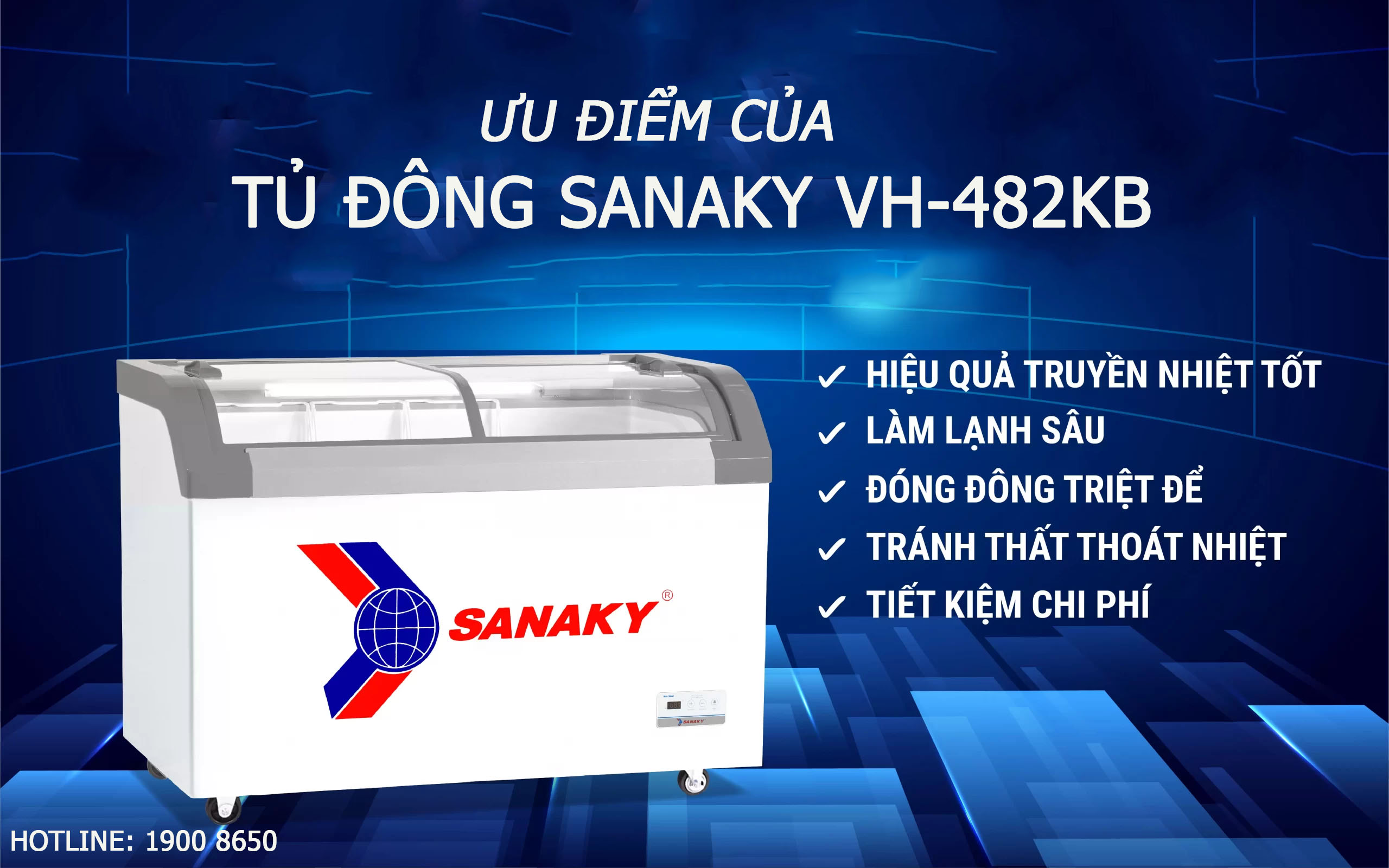Ưu điểm của tủ đông Sanaky VH-482KB - Điện Máy Akira