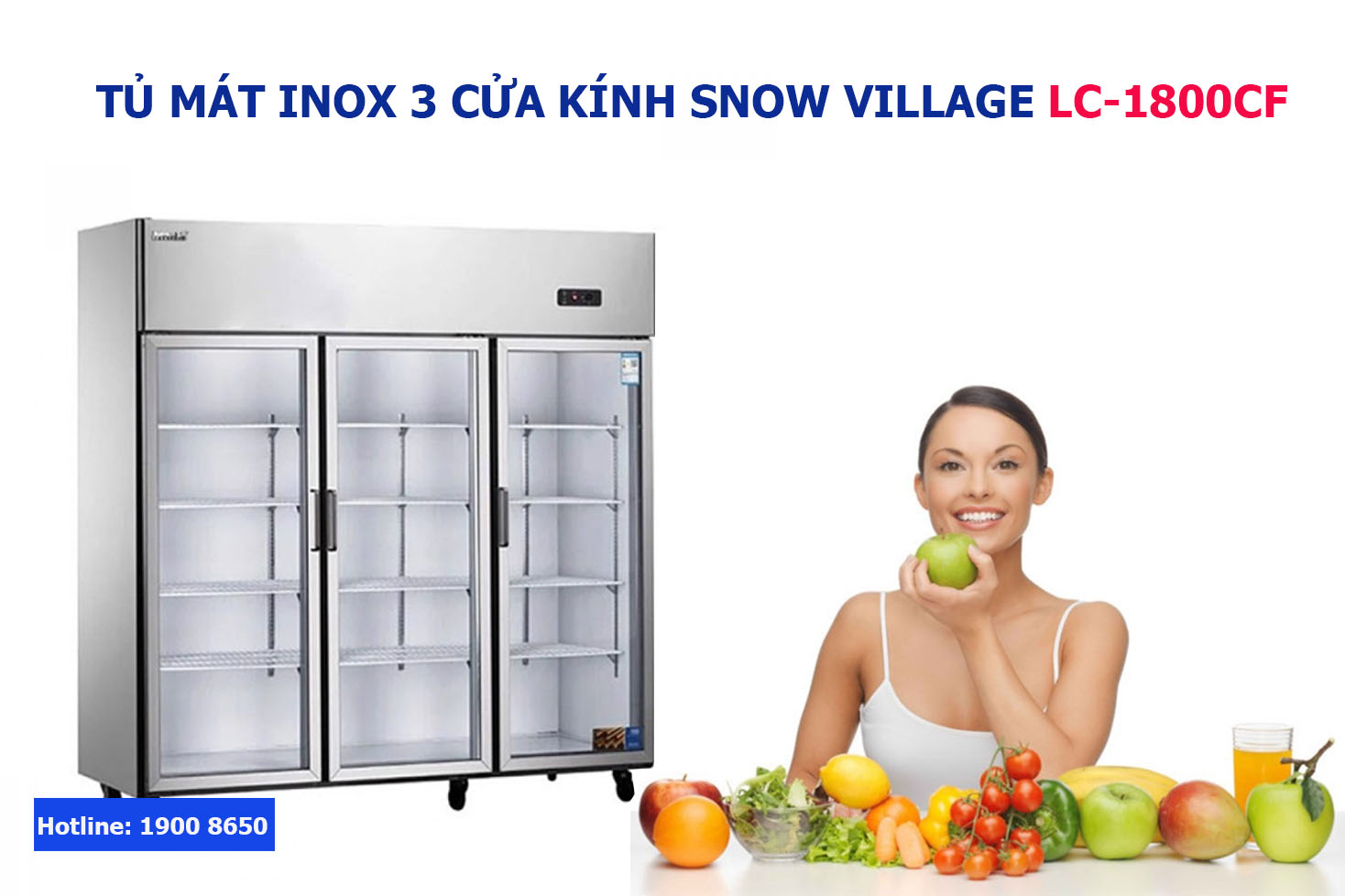 Ưu điểm của tủ mát inox 3 cửa kính Snow Village LC-1800CF - Điện Máy Akira