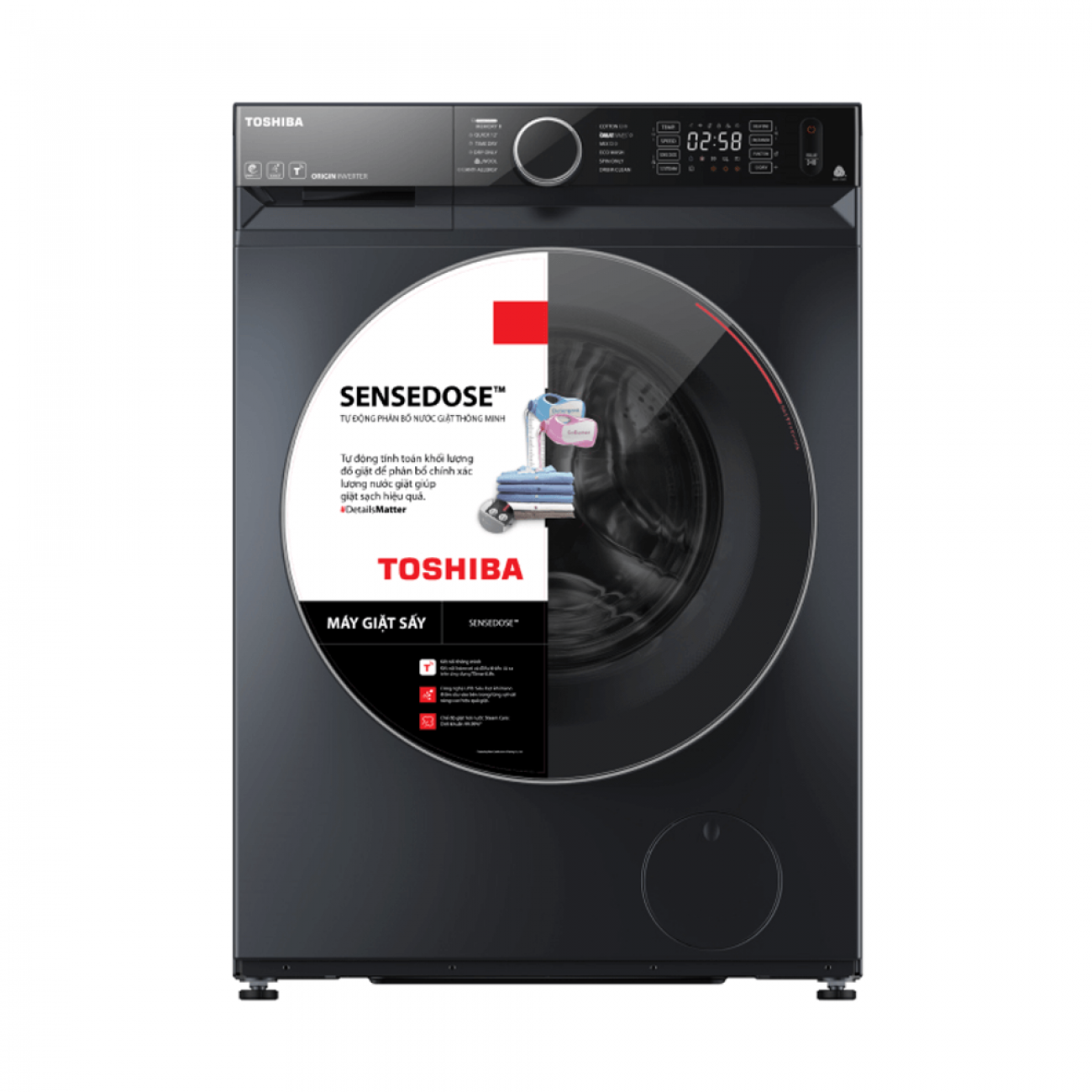 Máy giặt sấy Toshiba Inverter TWD-BM115GF4V(SK)