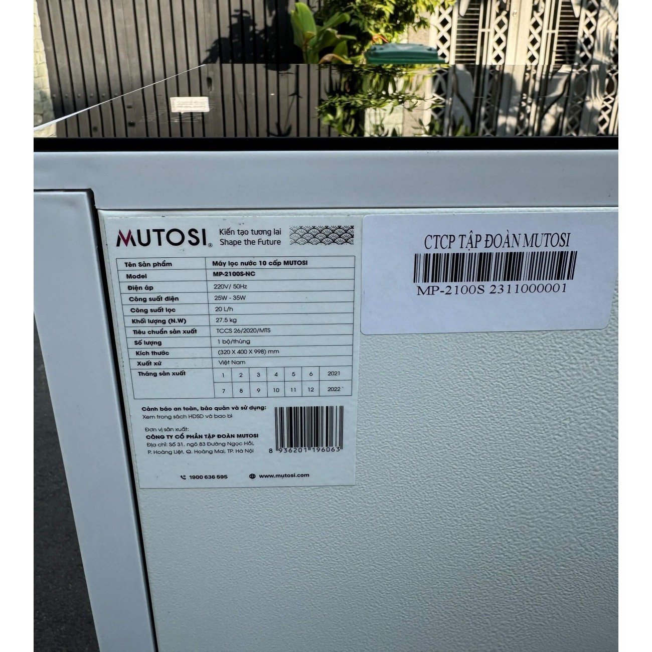 Máy lọc nước Hydrogen Mutosi 10 lõi MP-2100S