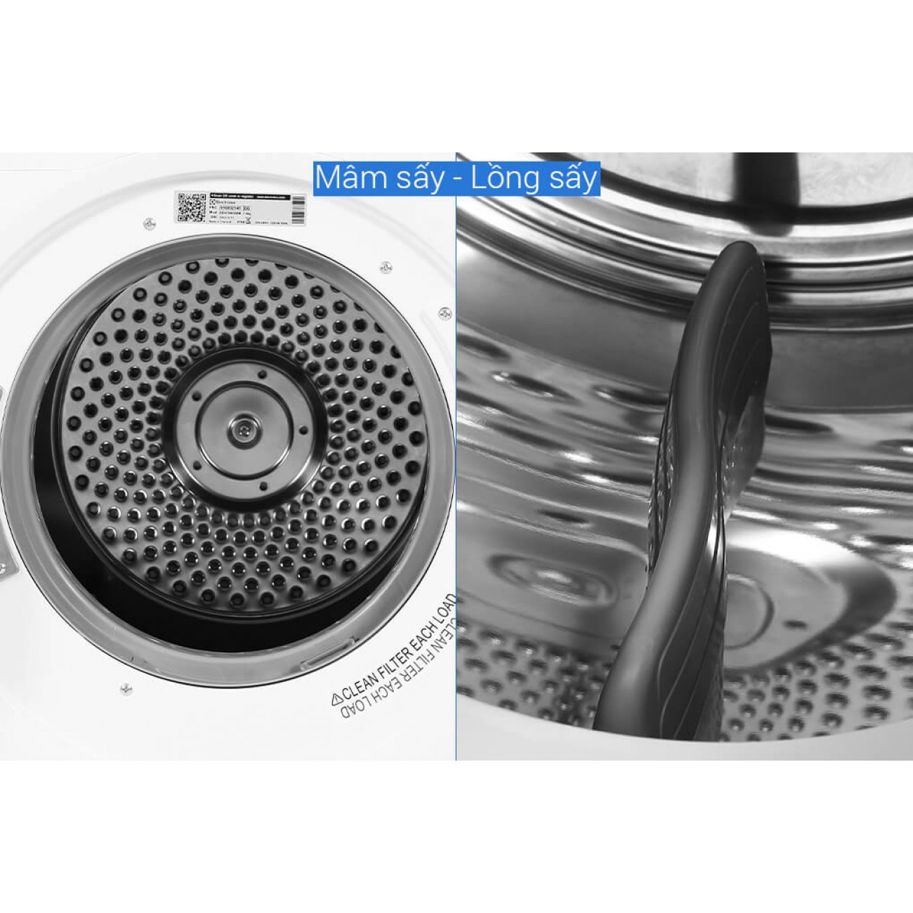 Máy sấy thông hơi Electrolux EDV754H3WB 7.5 kg