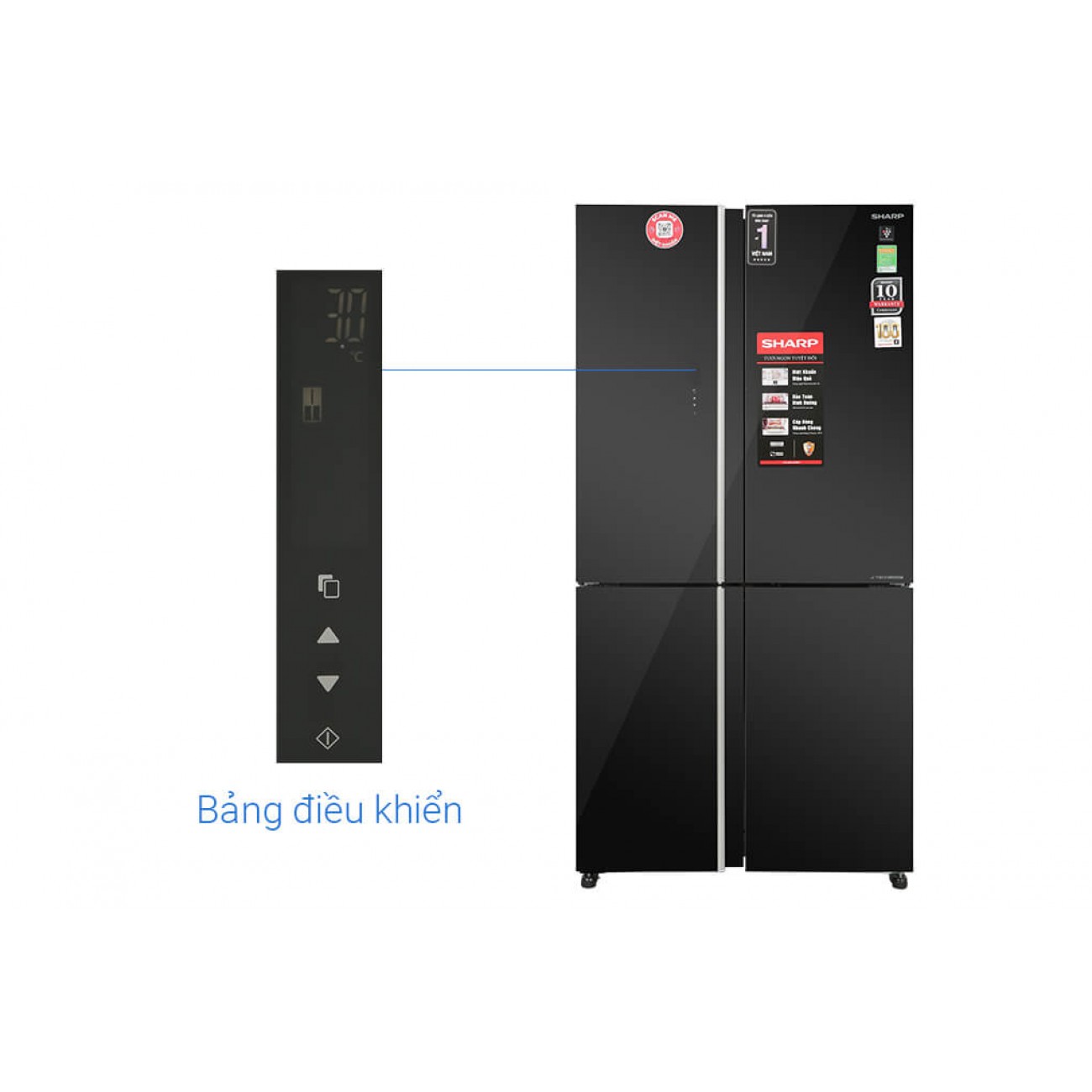 Tủ lạnh Sharp Inverter 572 lít SJ-FXP640VG-BK