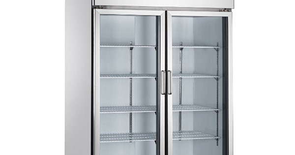 Tủ mát inox 2 cửa kính Snow Vilagge LC-1200CF